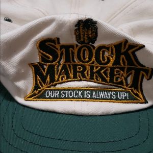 Vintage | Accessories | Vintage Stock Market Hat White And Green | Poshmark